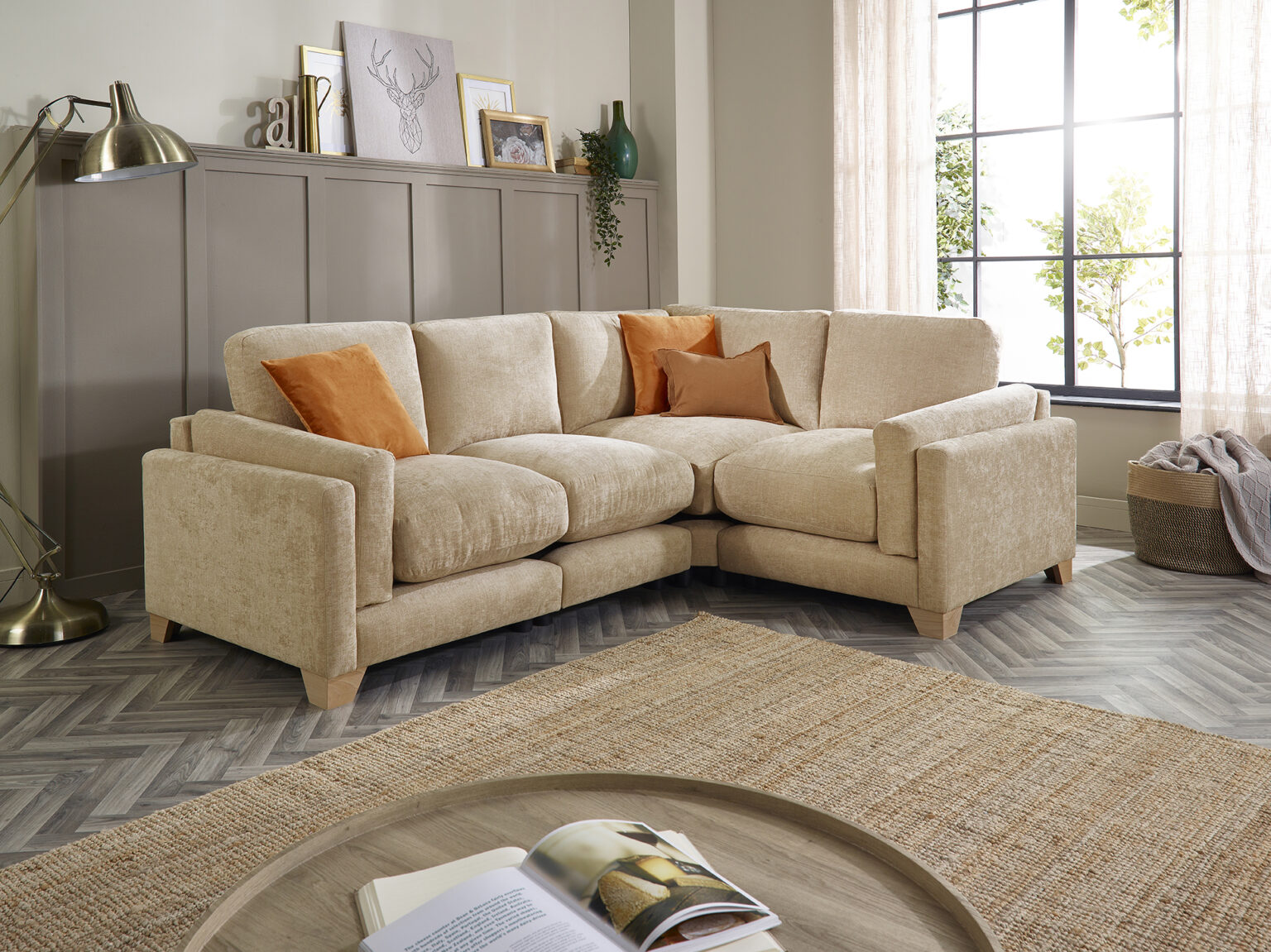 Tampa Fabric 2&1 Corner Sofa – The Great British Sofa Company