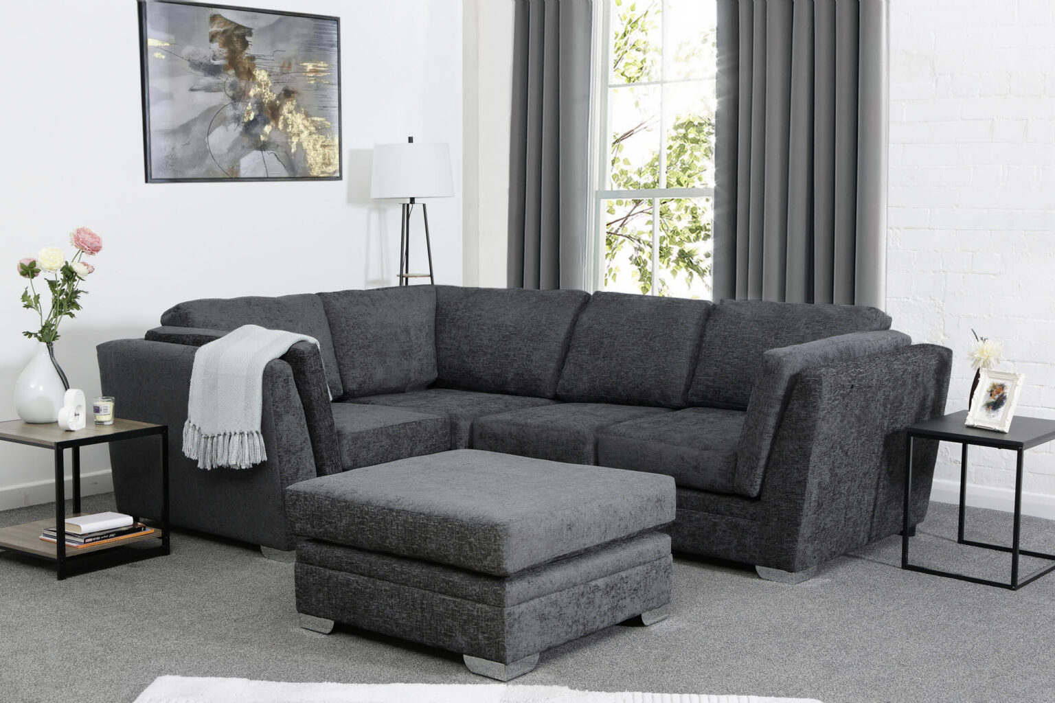 Joshua Small Corner Sofa with Footstool – Left-Handed – The Great ...